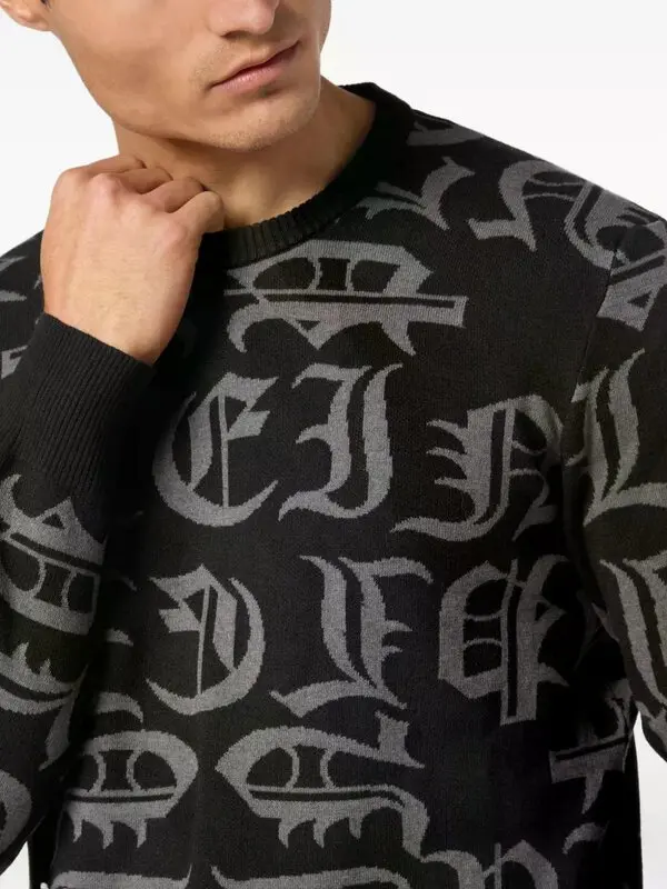 Philipp Plein Logo-intarsia Sweater