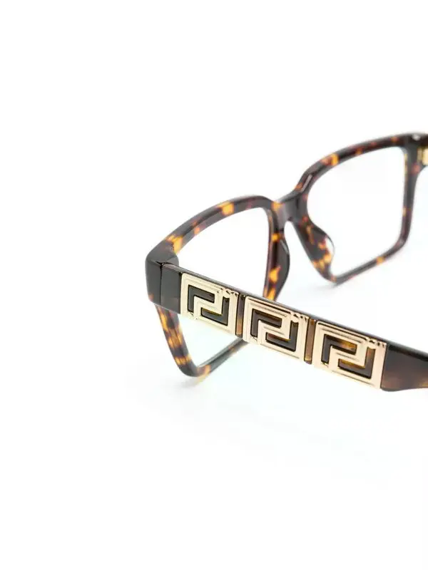 Versace Tortoiseshell-effect Square-frame Glasses