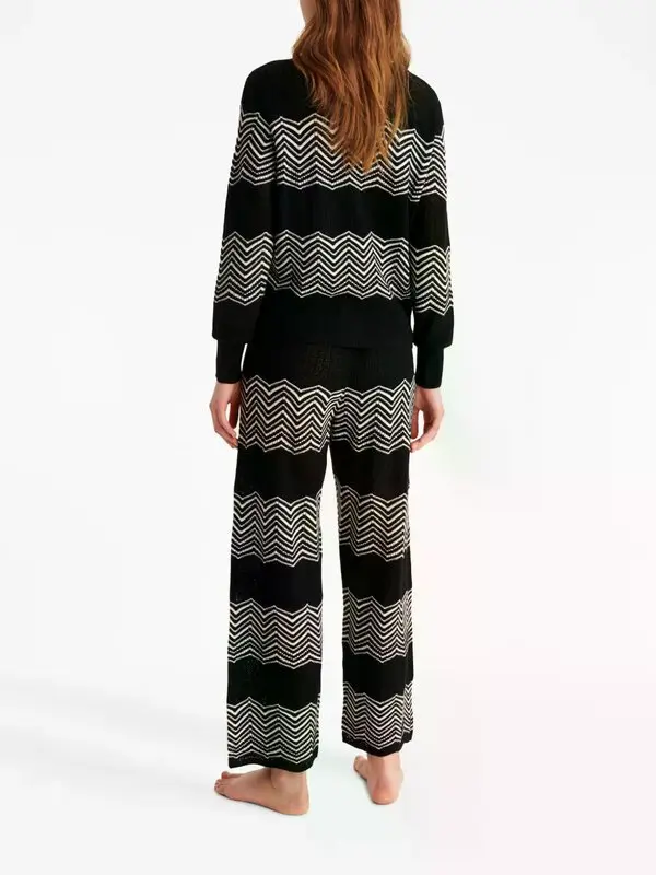 ERES Chevron-pattern Cardigan