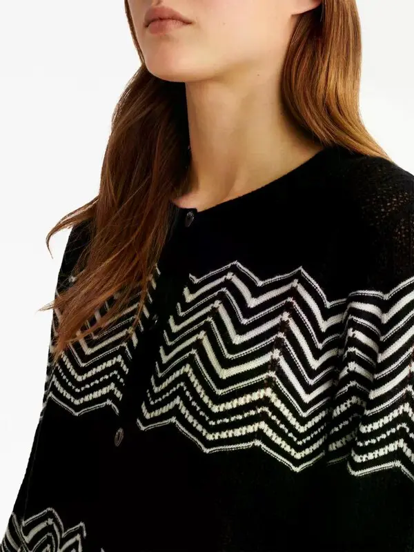 ERES Chevron-pattern Cardigan