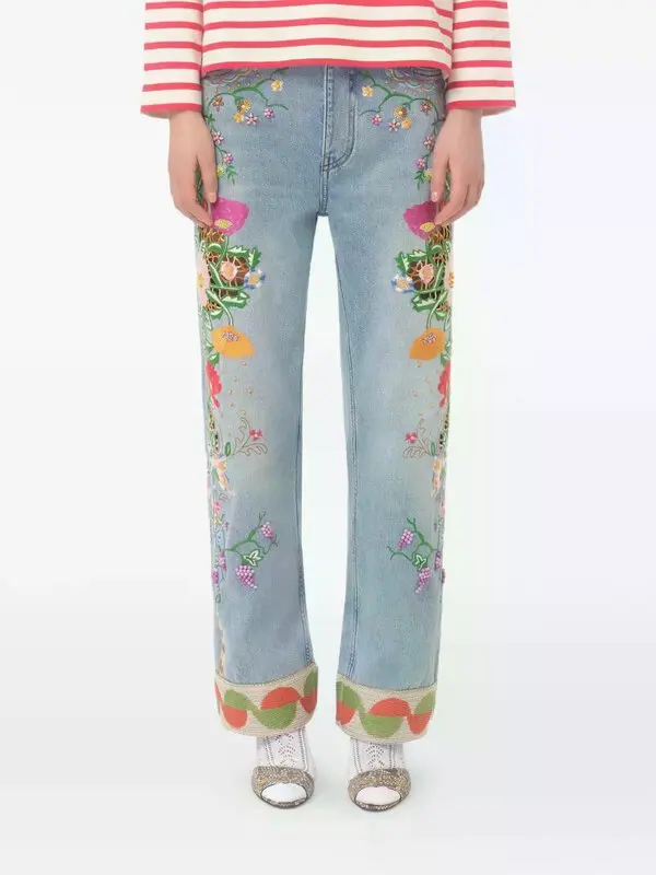 Valentino Garavani Embroidered Jeans