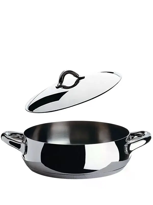 ALESSI Low Stainless Steel Casserole Pot - Silver