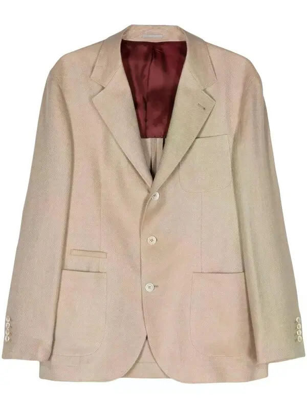 Brunello Cucinelli Linen Blend Single-breasted Blazer - Neutrals