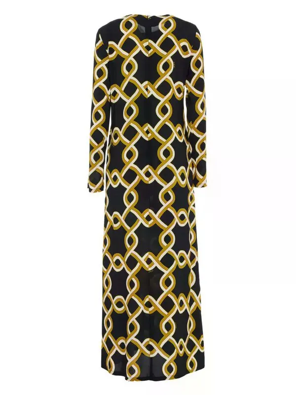 La DoubleJ Printed Swing Dress - Black