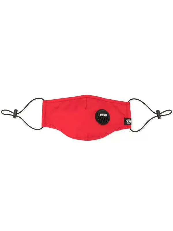 MOSTLY HEARD RARELY SEEN Logo Patch Face Mask - Red