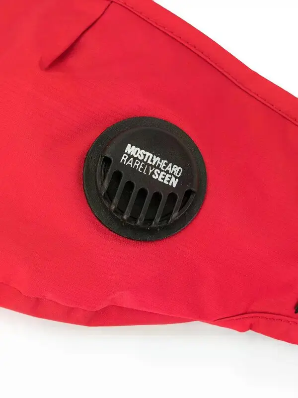 MOSTLY HEARD RARELY SEEN Logo Patch Face Mask - Red