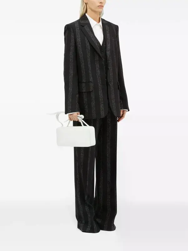 MSGM Striped Single-breasted Blazer - Black
