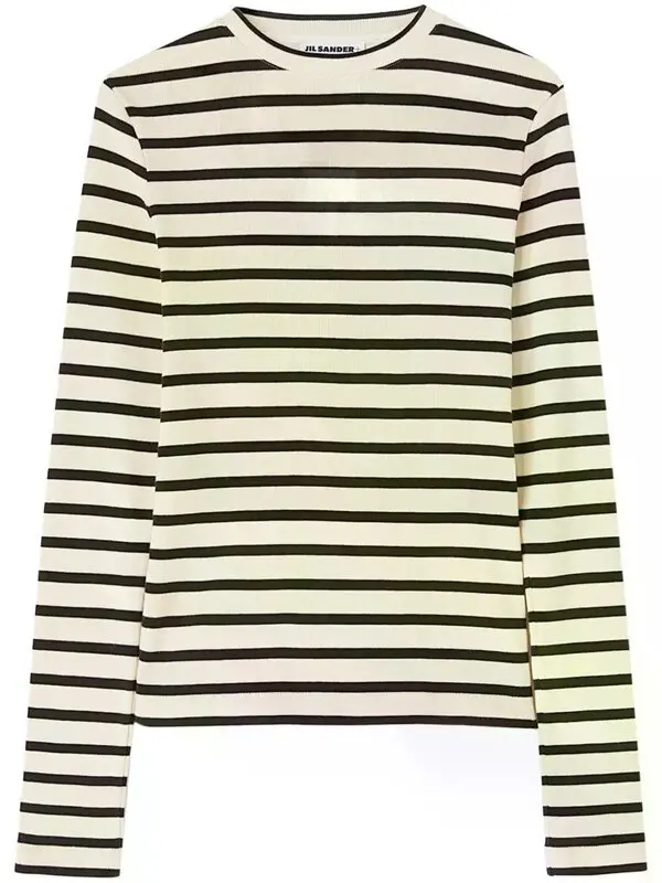 JIL SANDER Stripe-print Cotton T-shirt