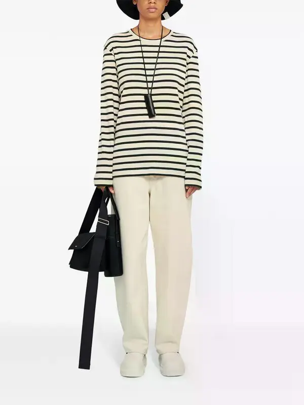 JIL SANDER Stripe-print Cotton T-shirt