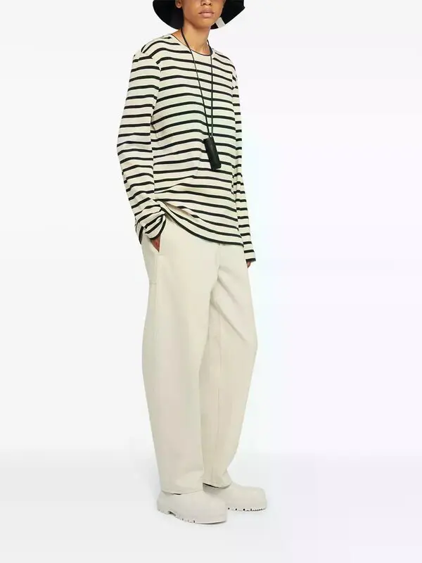 JIL SANDER Stripe-print Cotton T-shirt