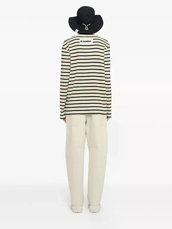 JIL SANDER Stripe-print Cotton T-shirt