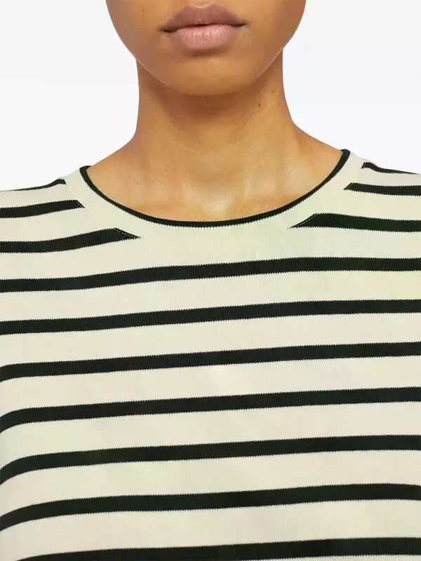 JIL SANDER Stripe-print Cotton T-shirt