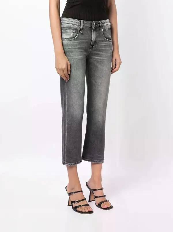 R13 Distressed Cropped Jeans