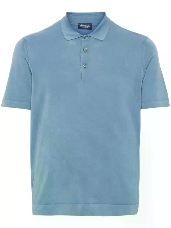 DRUMOHR Fine-knit Cotton Polo Shirt