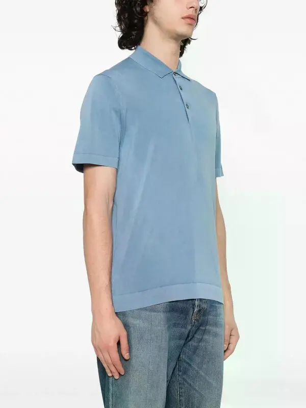 DRUMOHR Fine-knit Cotton Polo Shirt
