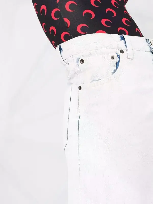 MAISON MARGIELA High-waisted Denim Maxi Skirt - White