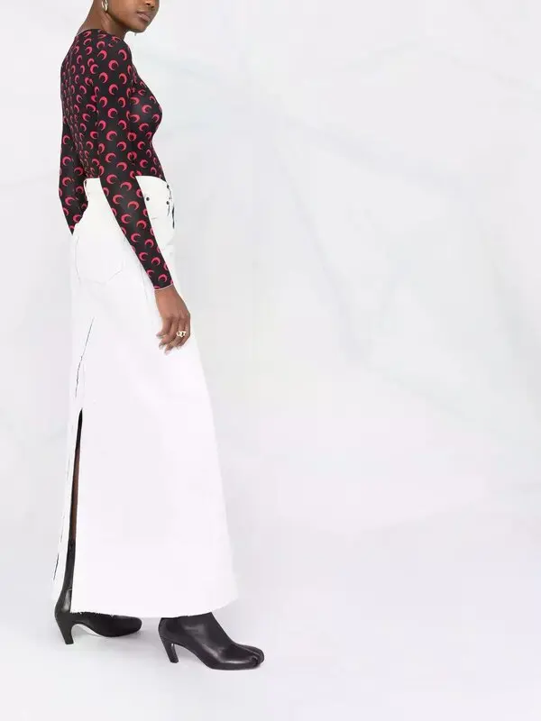 MAISON MARGIELA High-waisted Denim Maxi Skirt - White
