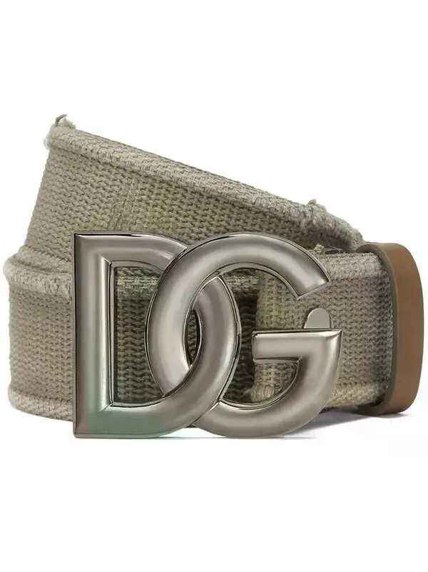 Dolce & Gabbana Logo Tape Belt - Neutrals