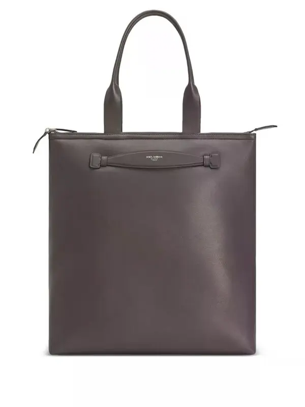 Dolce & Gabbana Leather Tote Bag - Grey