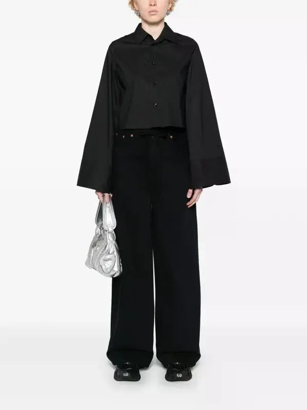 MAISON MARGIELA Extra-long Sleeve Cropped Shirt