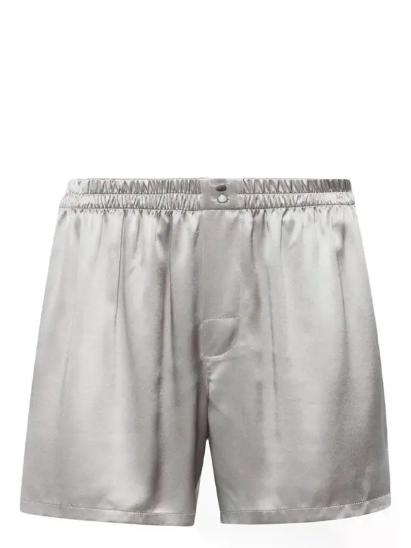 Dolce & Gabbana Silk Satin Shorts - Silver