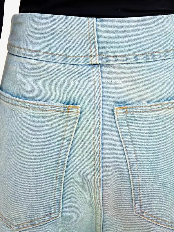 MAISON MARGIELA Mid-rise Cropped Wide Leg Jeans