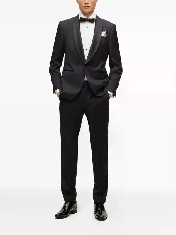 BOSS Tapered-leg Virgin Wool Trousers