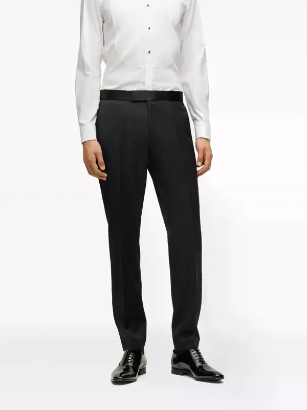 BOSS Tapered-leg Virgin Wool Trousers