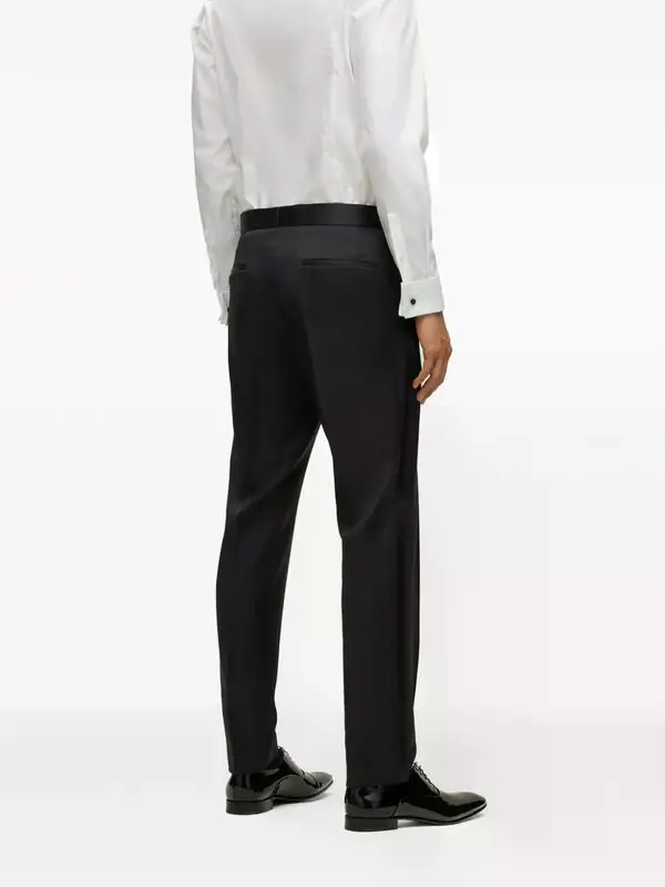 BOSS Tapered-leg Virgin Wool Trousers