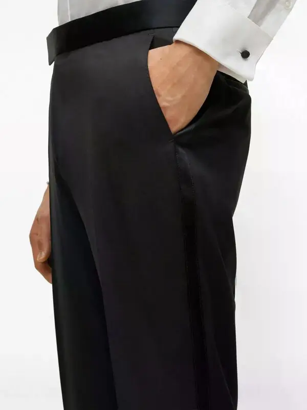 BOSS Tapered-leg Virgin Wool Trousers