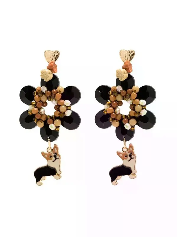 AMIR SLAMA Corgi Statement Drop Earrings