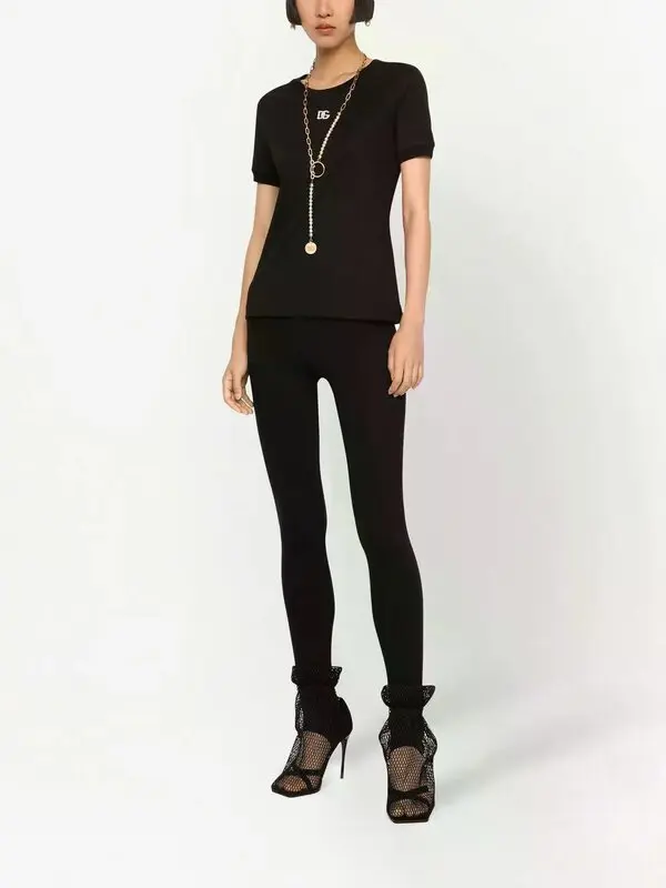 Dolce & Gabbana Crystal-embellished Cotton T-shirt - Black