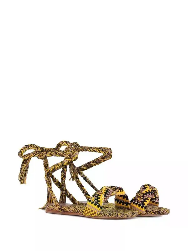 AMAMBAIH Paula Braided Tie-fastening Sandals