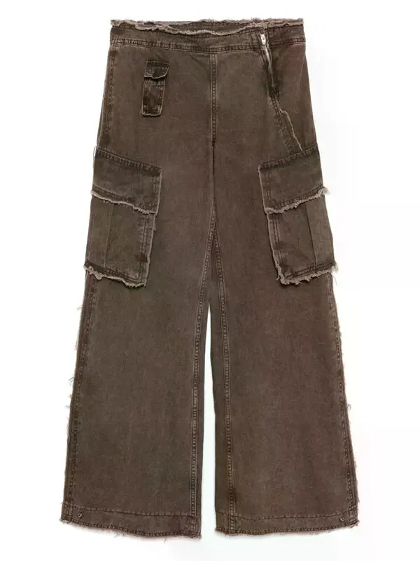 GROUND ZERO Frayed Cargo Trousers