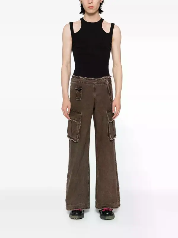 GROUND ZERO Frayed Cargo Trousers