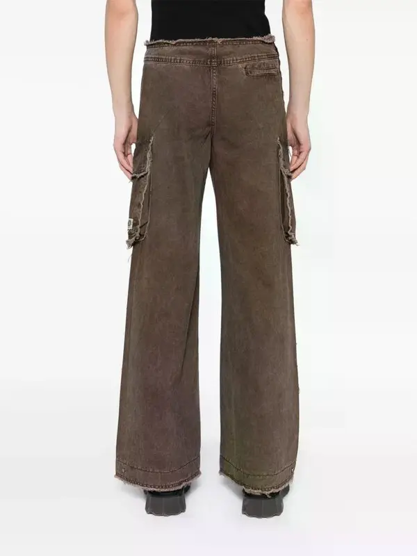 GROUND ZERO Frayed Cargo Trousers