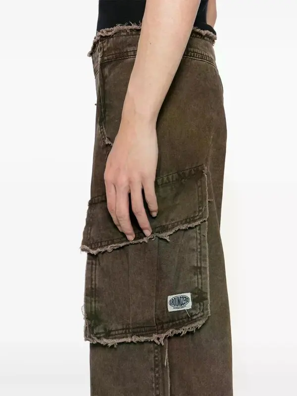 GROUND ZERO Frayed Cargo Trousers