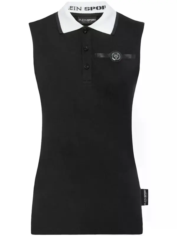PLEIN SPORT Sleeveless Polo Top