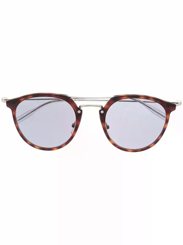 Montblanc Mb0204s Round Frame Sunglasses - Brown