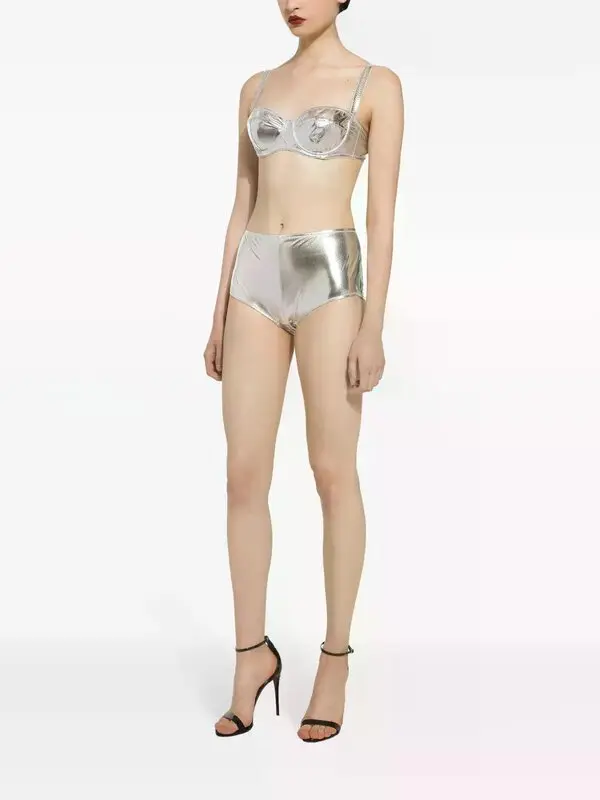 Dolce & Gabbana Metallic Balconette Bra