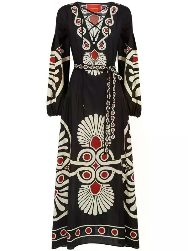 La DoubleJ Viviana Geometric-print Dress