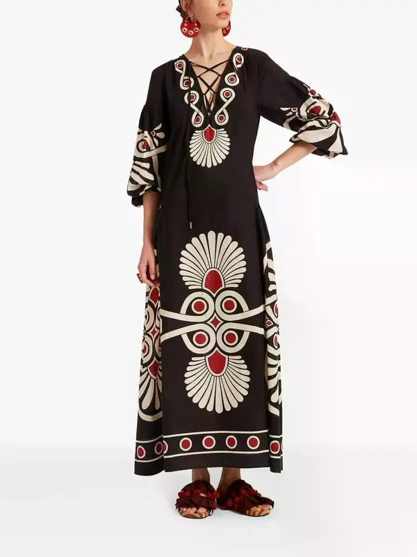 La DoubleJ Viviana Geometric-print Dress