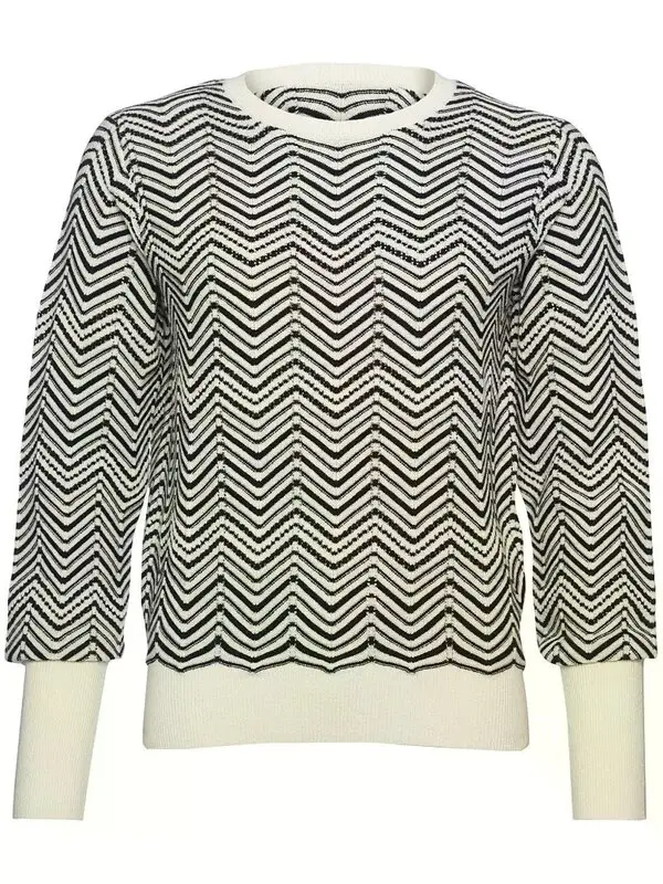 ERES Chevron Knit Wool-cashmere Jumper - Black