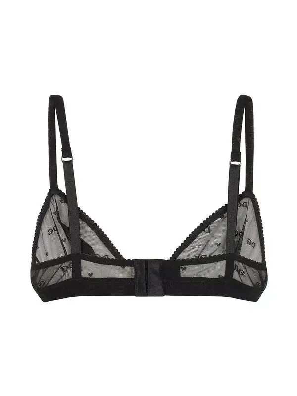 Dolce & Gabbana Jacquard Tulle Triangle Bra