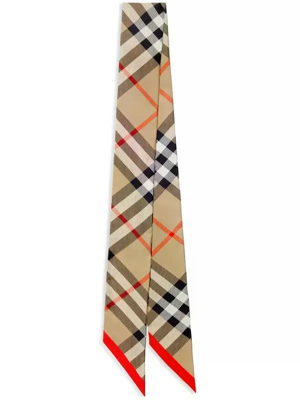 Burberry Check-pattern Silk Scarf