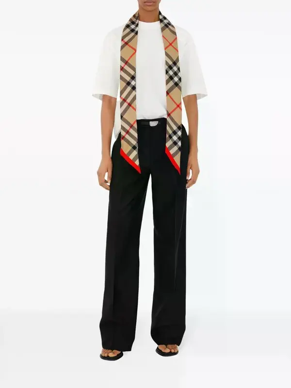 Burberry Check-pattern Silk Scarf