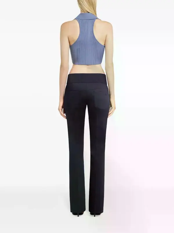 COURREGES Polo Crop Top