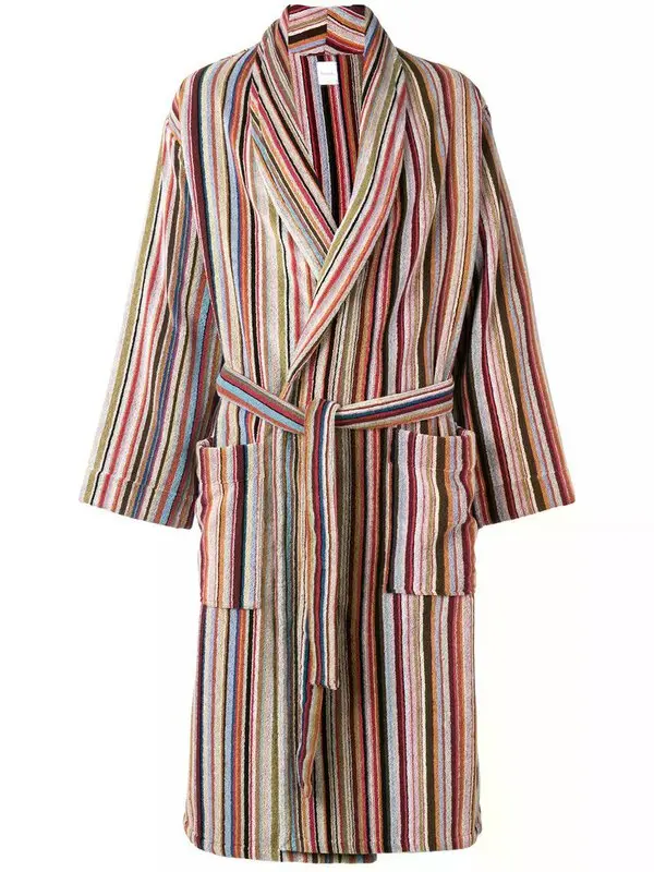 Paul Smith Striped Belted Bathrobe - Multicolour