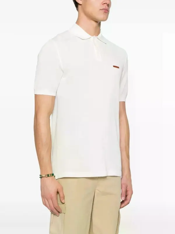 Zegna Piqué Cotton Polo Shirt
