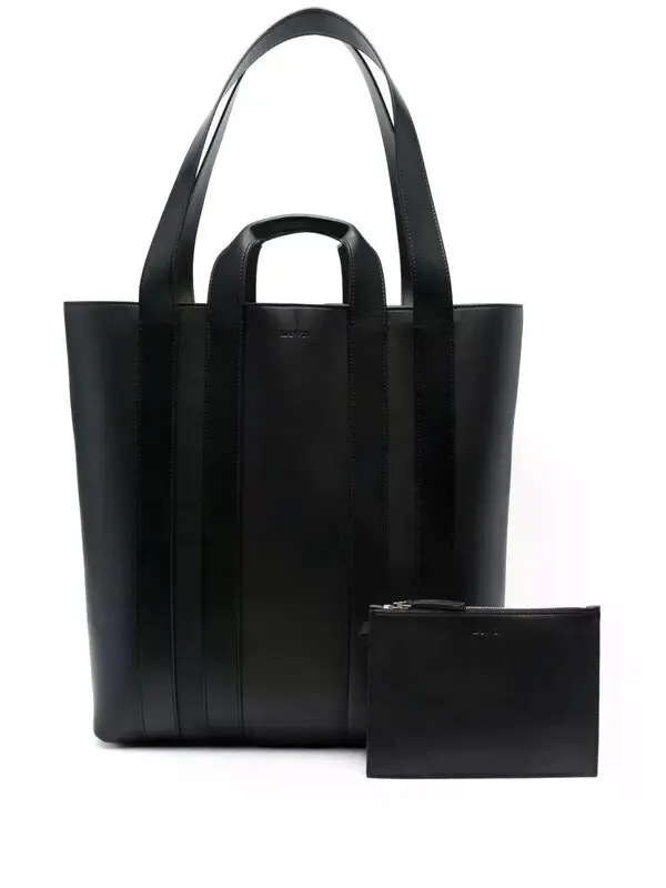 LANVIN Ballade North South Leather Tote Bag - Black